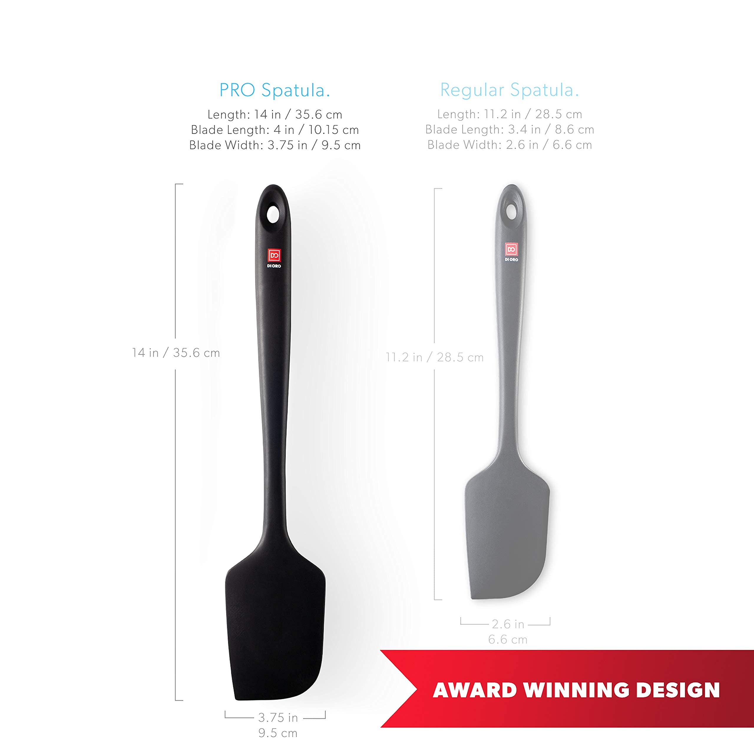DI ORO Seamless Series Pro 14 Inch Extra Large Silicone Spatula – 600 ...