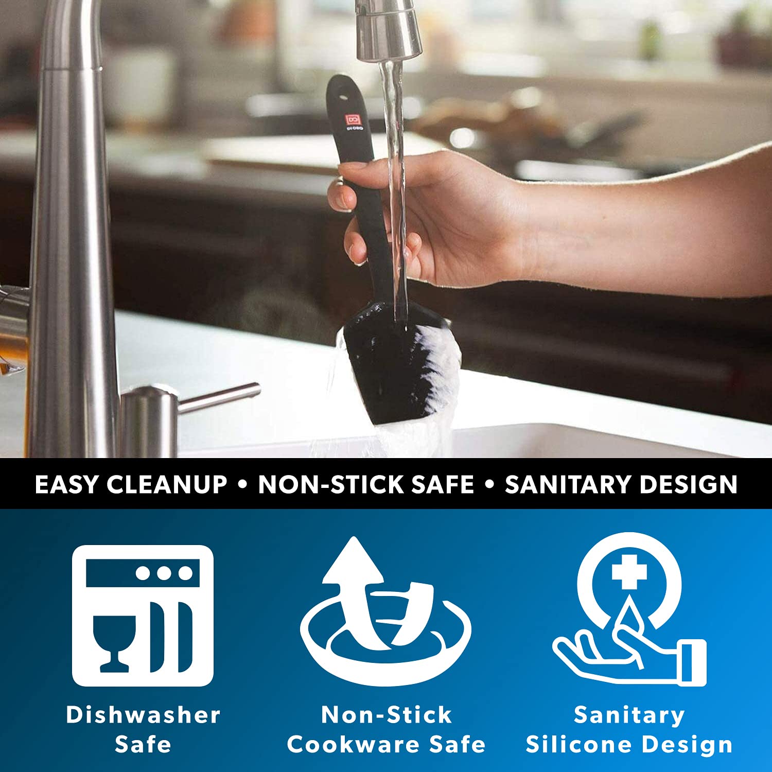 DI ORO Seamless Series Pro 14 Inch Extra Large Silicone Spatula – 600 ...